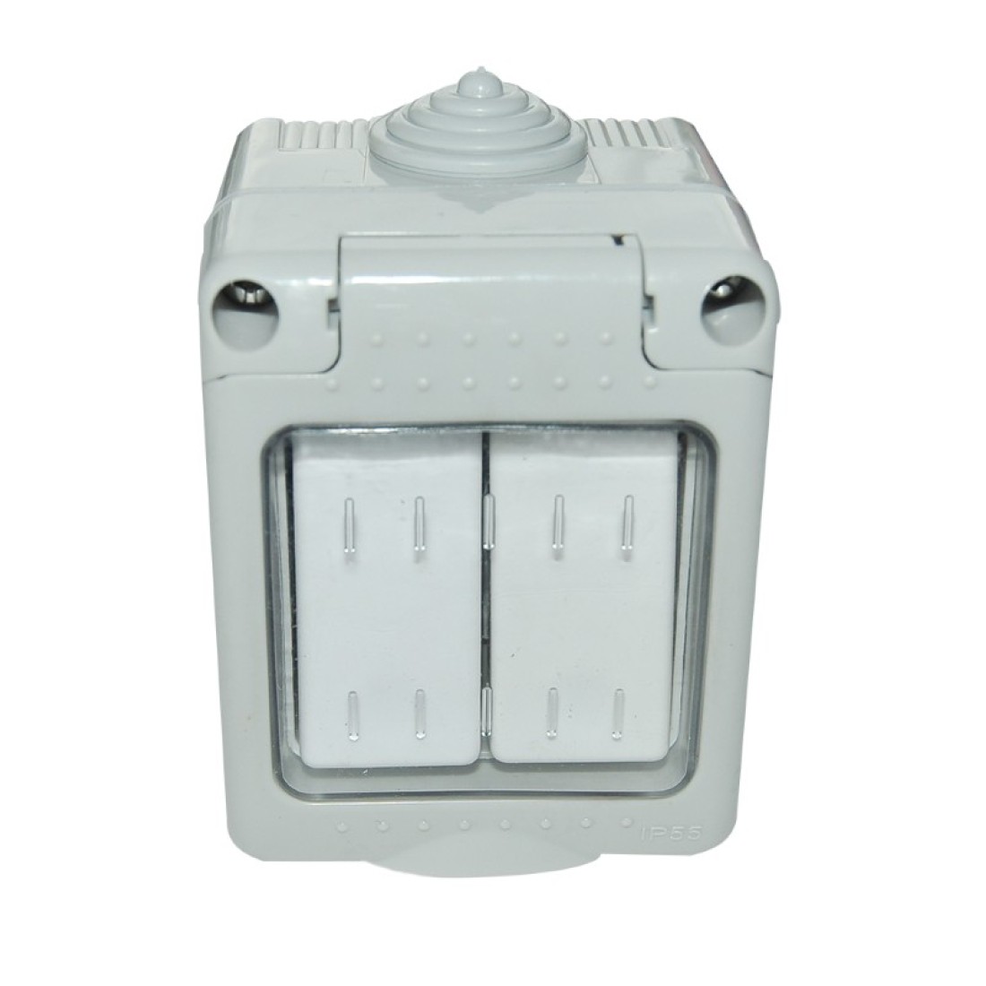 Intrerupator dublu de exterior, Antigron, ignifug - Brico Casa